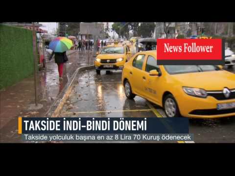 Taksilerde indi bindi 8,70tl