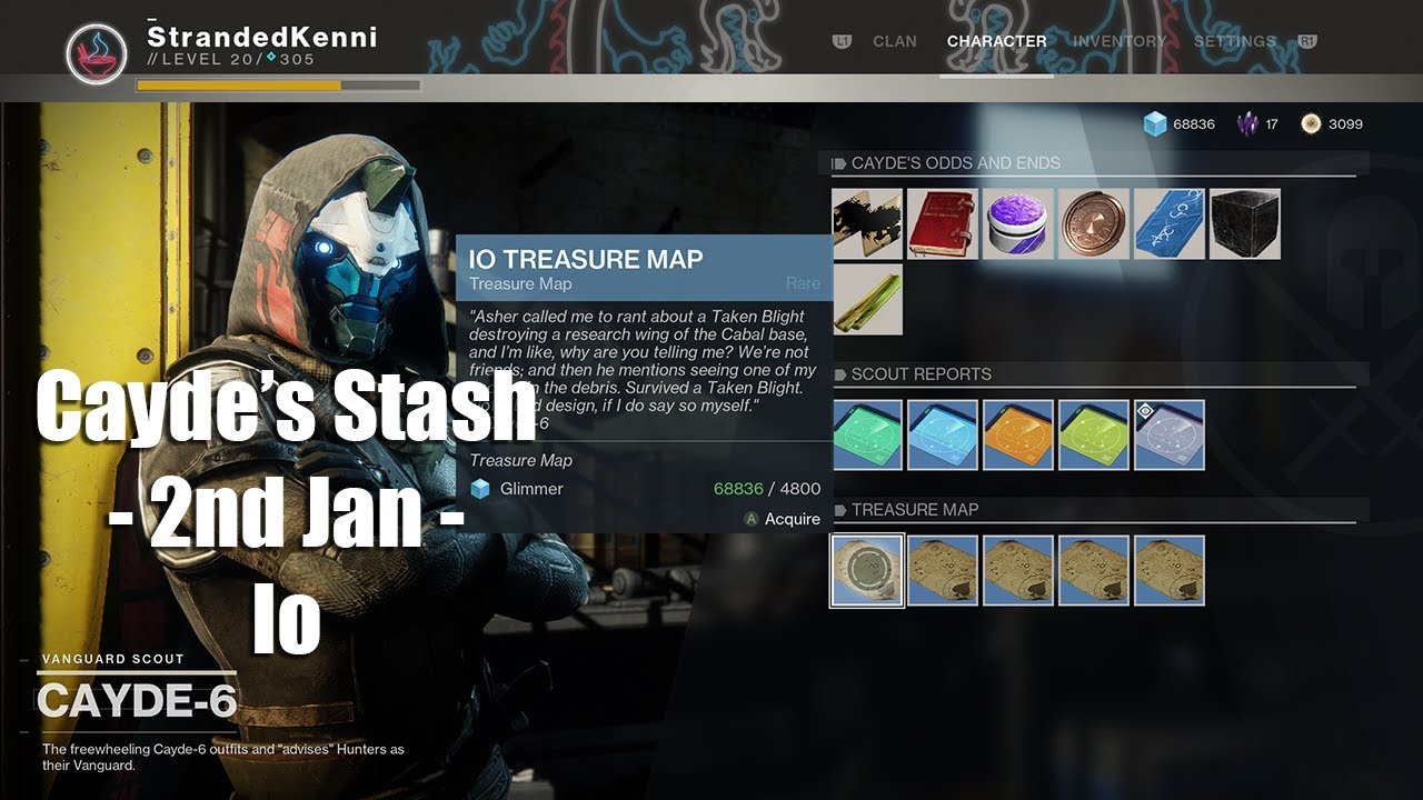 Destiny 2 - Cayde's Stash - Finding Chests on Io 2nd January 2018 - YouTube