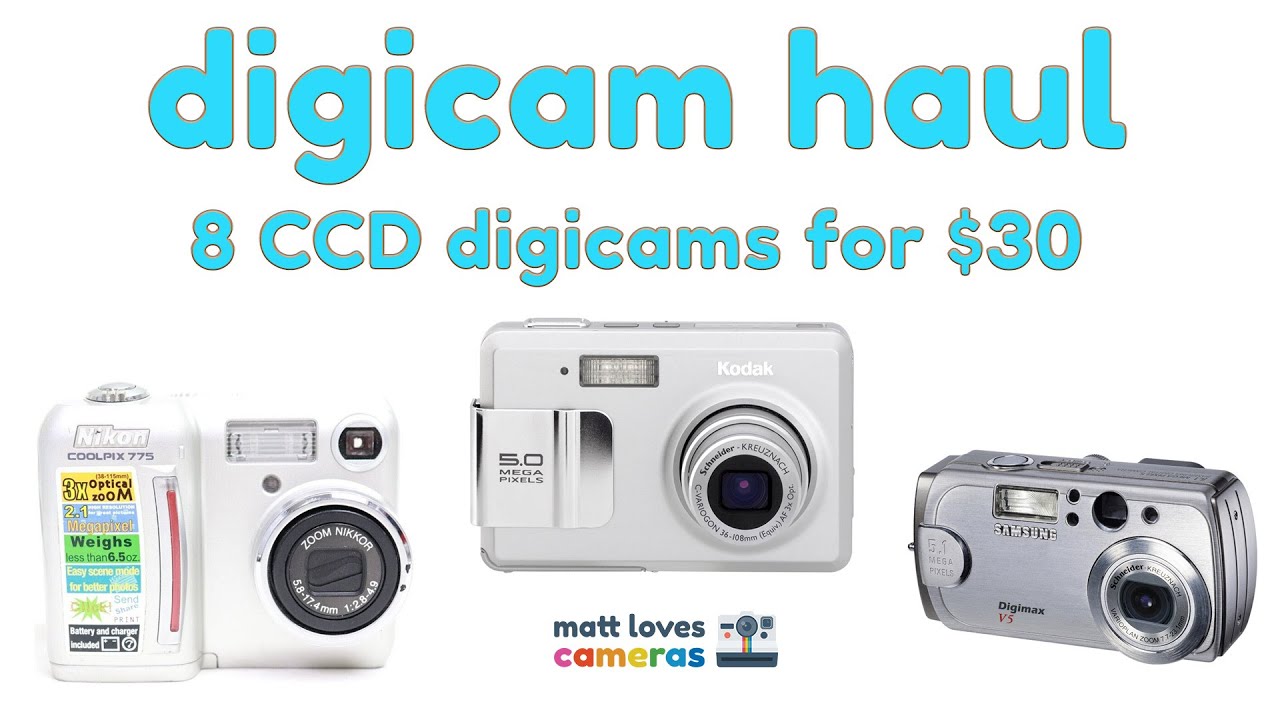 Digicam Haul! I bought 8 CCD Digicams for $30 USD at a camera fair ...
