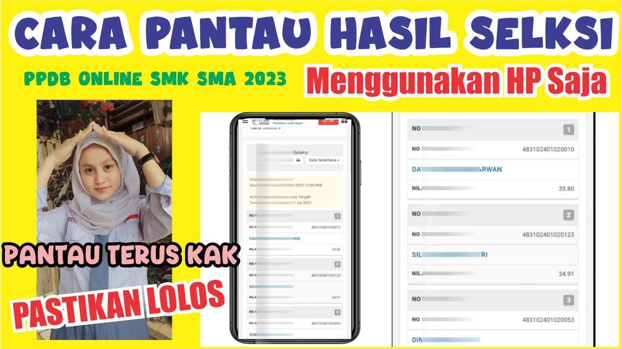 Cara Pantau Nilai Akhir PPDB - Pastikan LOLOS Ke SMA SMK Favorite ...