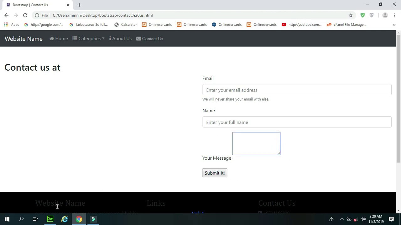 Contact Us Form In Bootstrap 4 Contact Form In Bootstrap 4 Contact Us Form In Bootstrap 4 Contact Form In Bootstrap 4
