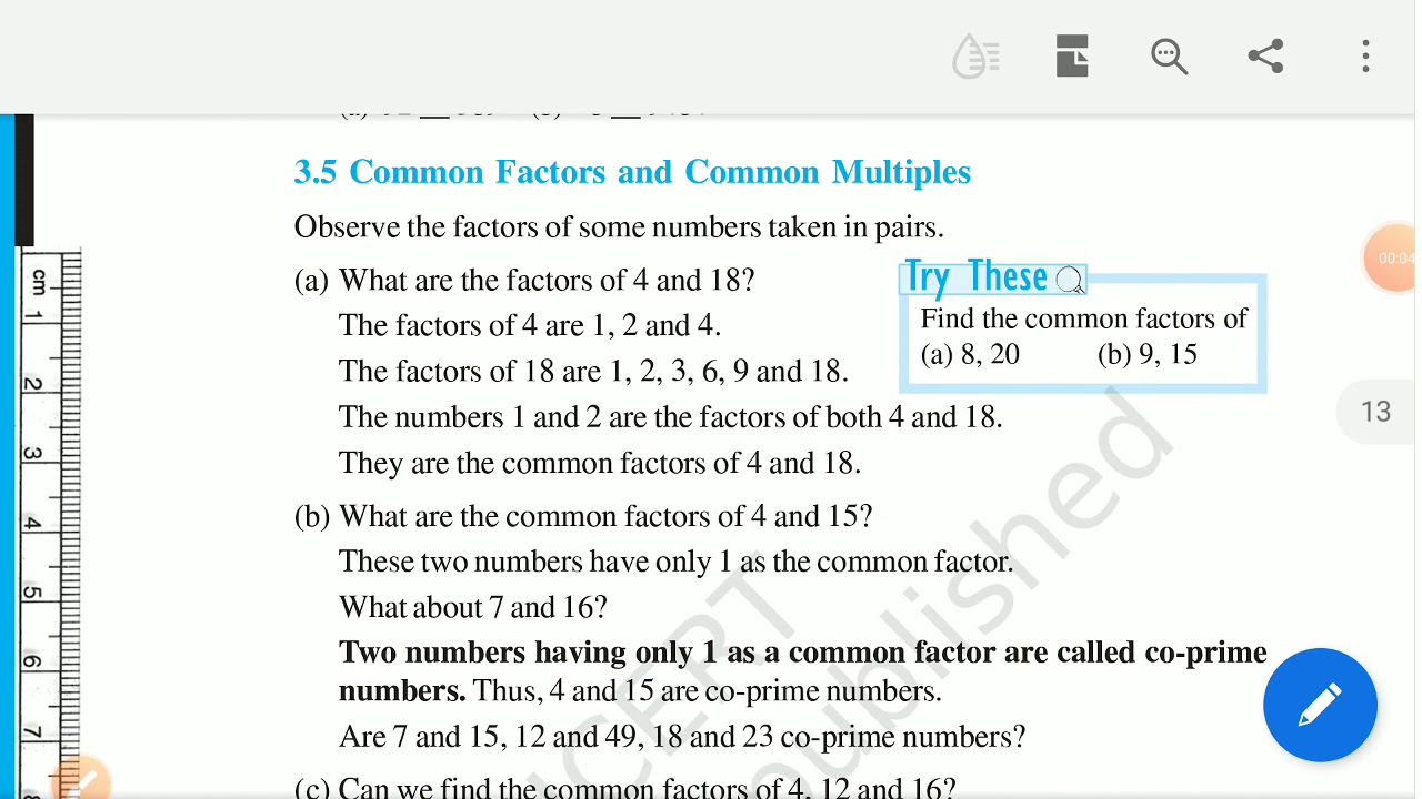 6 maths common factors and multiples - YouTube