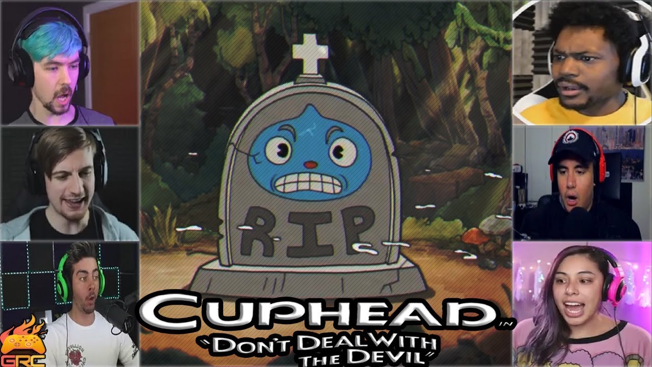 Gamers Reactions to Goopy Le Grande(BOSS) Turning in to a Gravestone ...