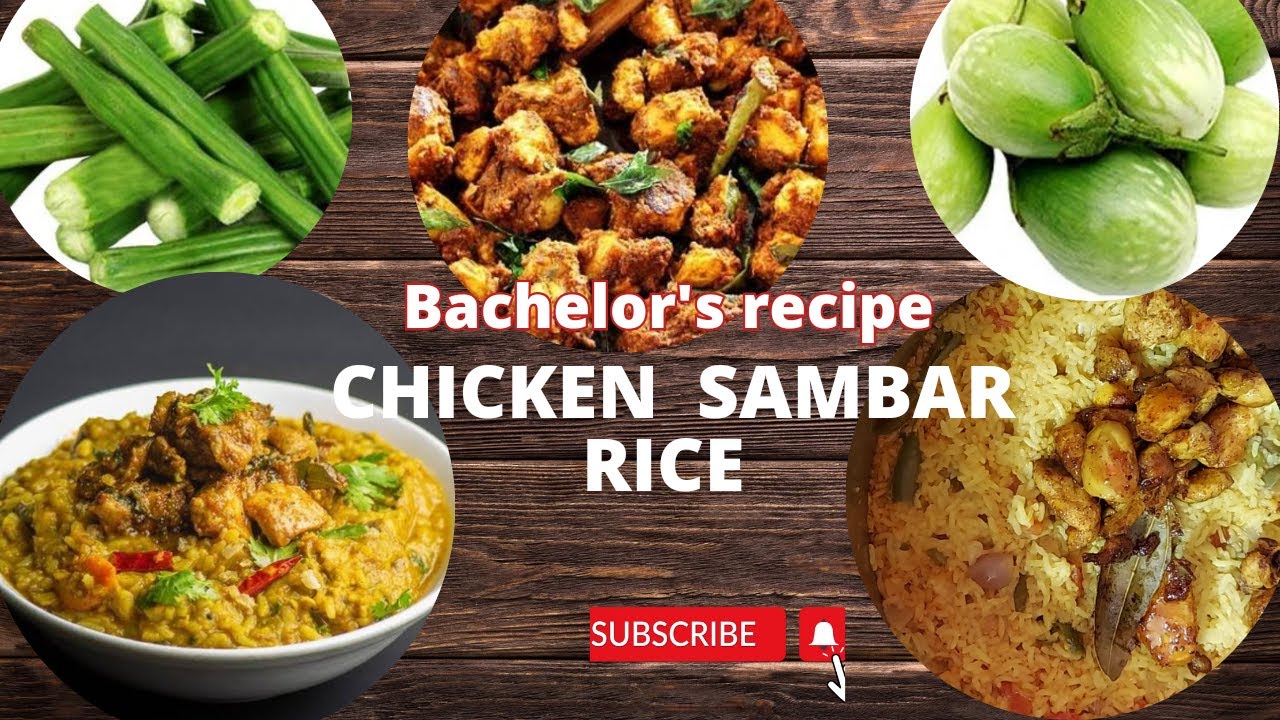 Chicken Sambar Rice / Quick & Easy One pot Recipe/ Bachelor's recipe ...