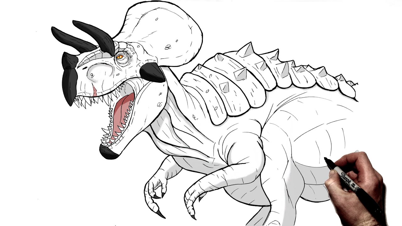 How To Draw Ultimasaurus | Step By Step | Jurassic Park - YouTube