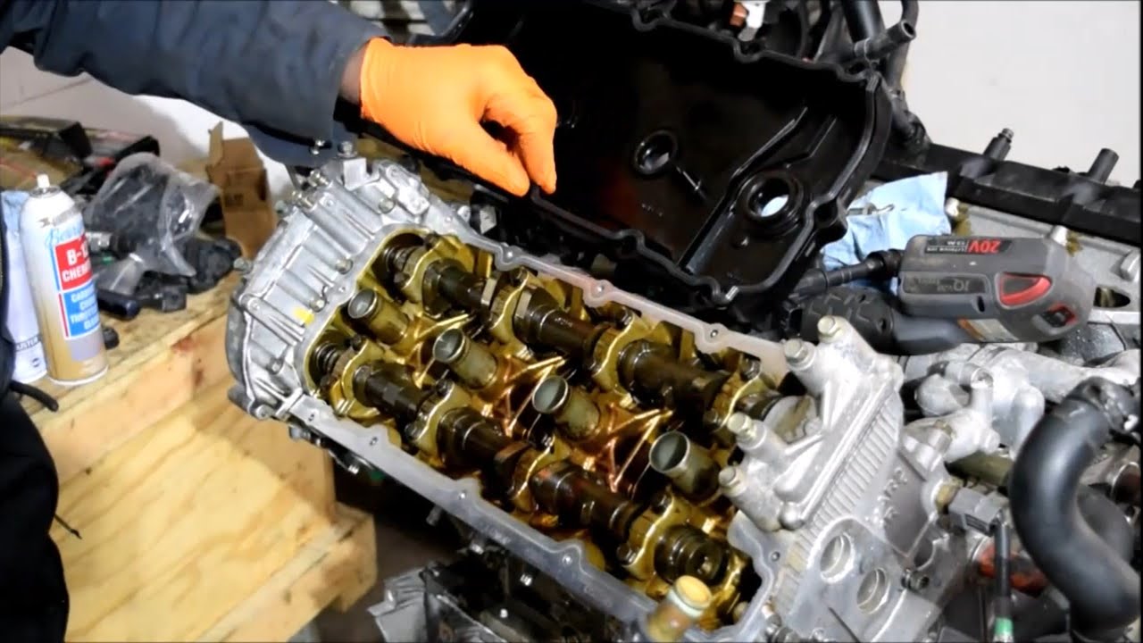 Ep.10| Valve Covers, PCV. VK45DE engine reassembly. Nissan 4.5l V8 for ...