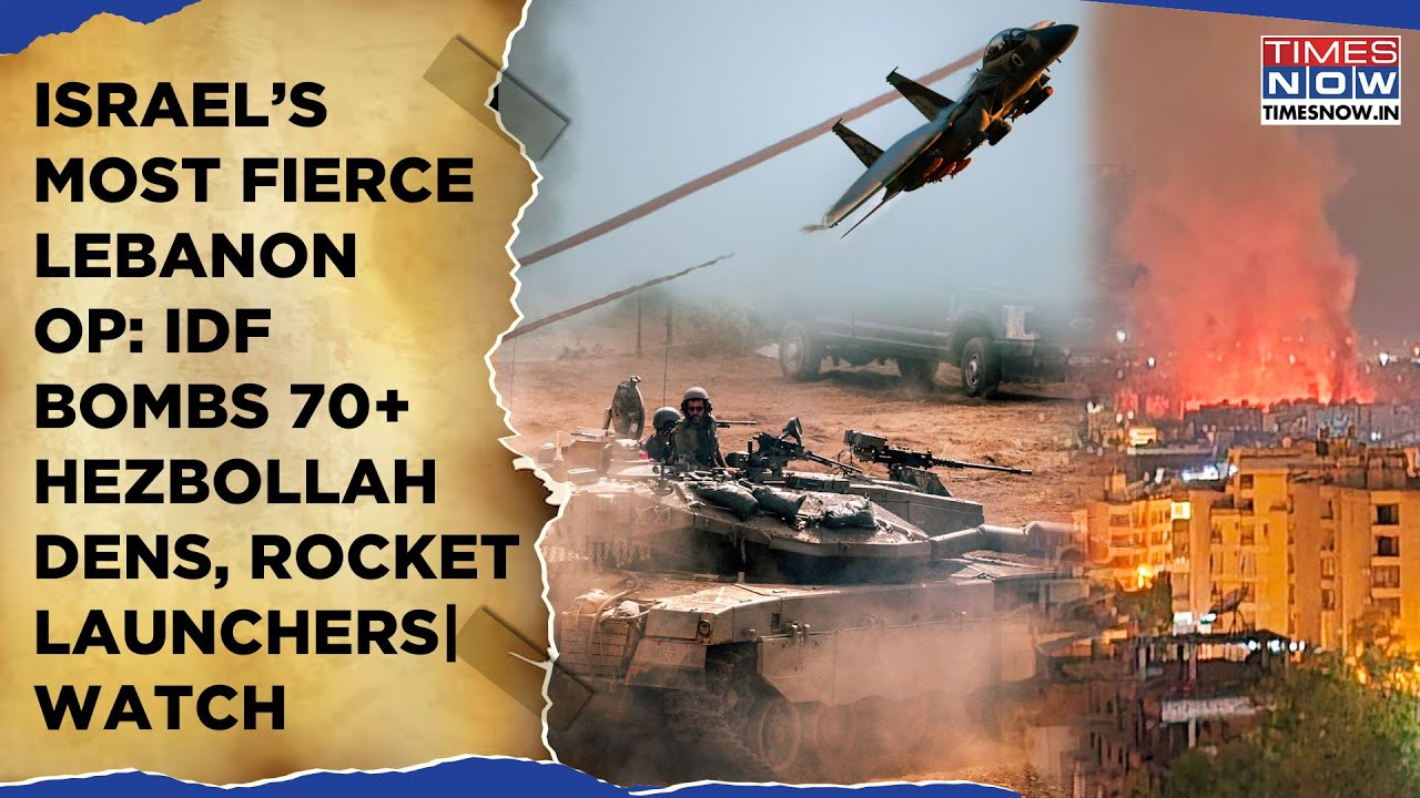 IDF Bombs 70+ Hezbollah Dens, Rocket Launchers| Israel’s Fierce Ground ...