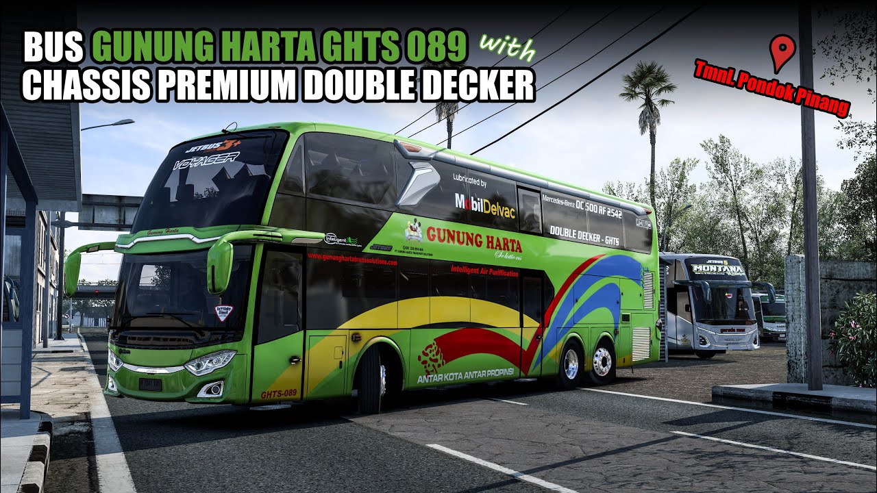 PO Bus dengan Chassis Tronton Terbanyak!! Bus Tingkat Gunung Harta GHTS ...
