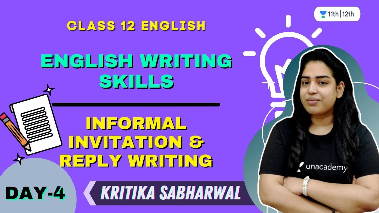 Informal Invitation & Reply Writing | English Writing Skills | Day-4 ...