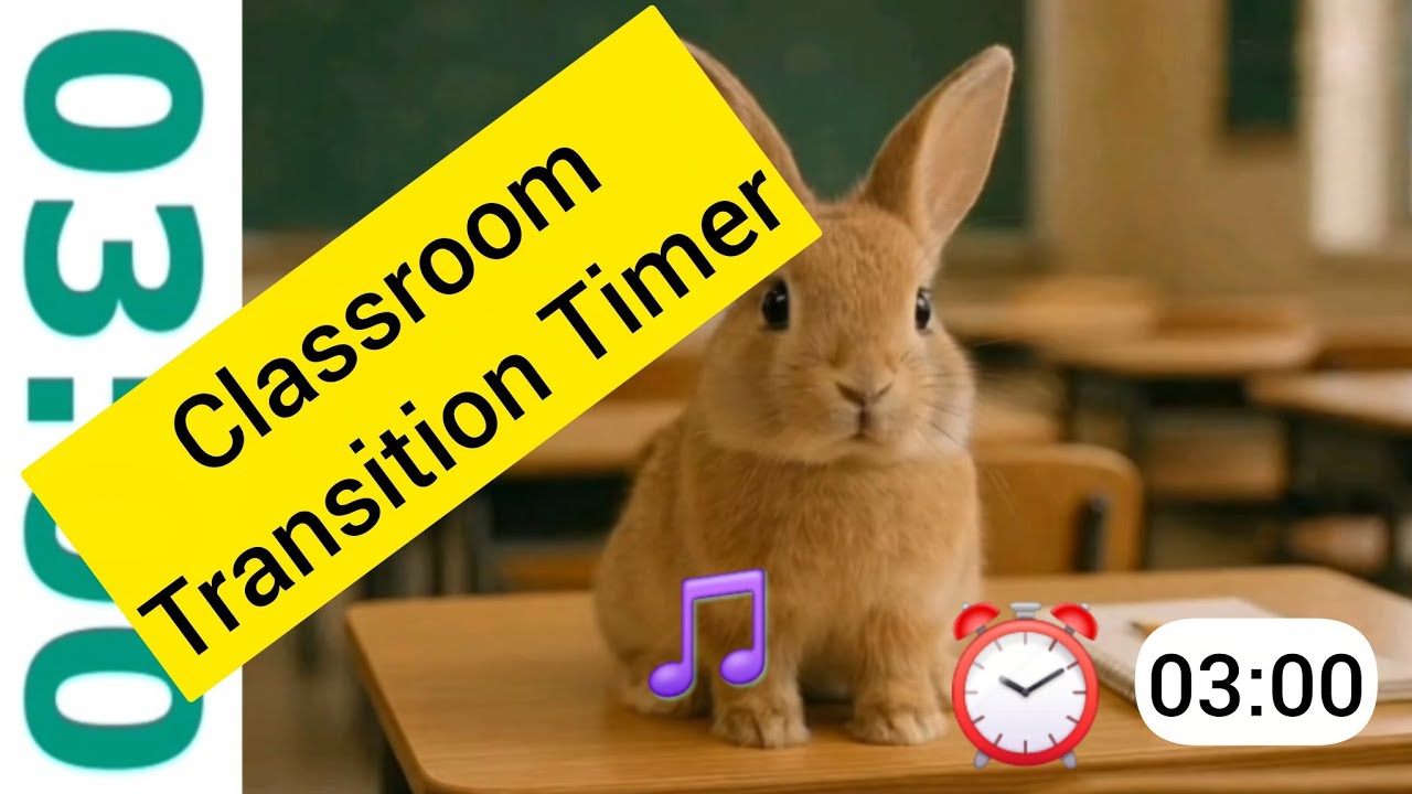 3 Minute Classroom Transition Timer ⏰ | Calm Music & Gentle Countdown ...