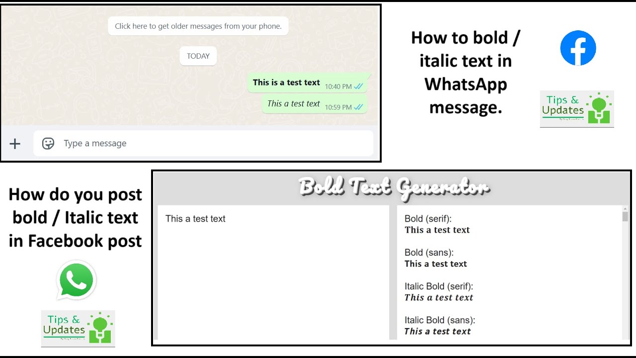 How do you post bold / Italic text in Facebook post? How to bold ...