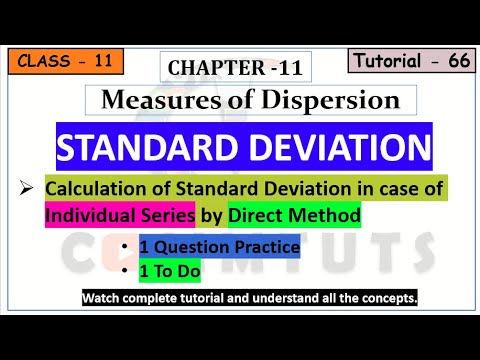 (66) Standard Deviation in Individual Series by Direct Method - YouTube