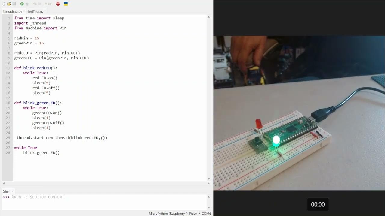 PICO, micropython, Threading - YouTube