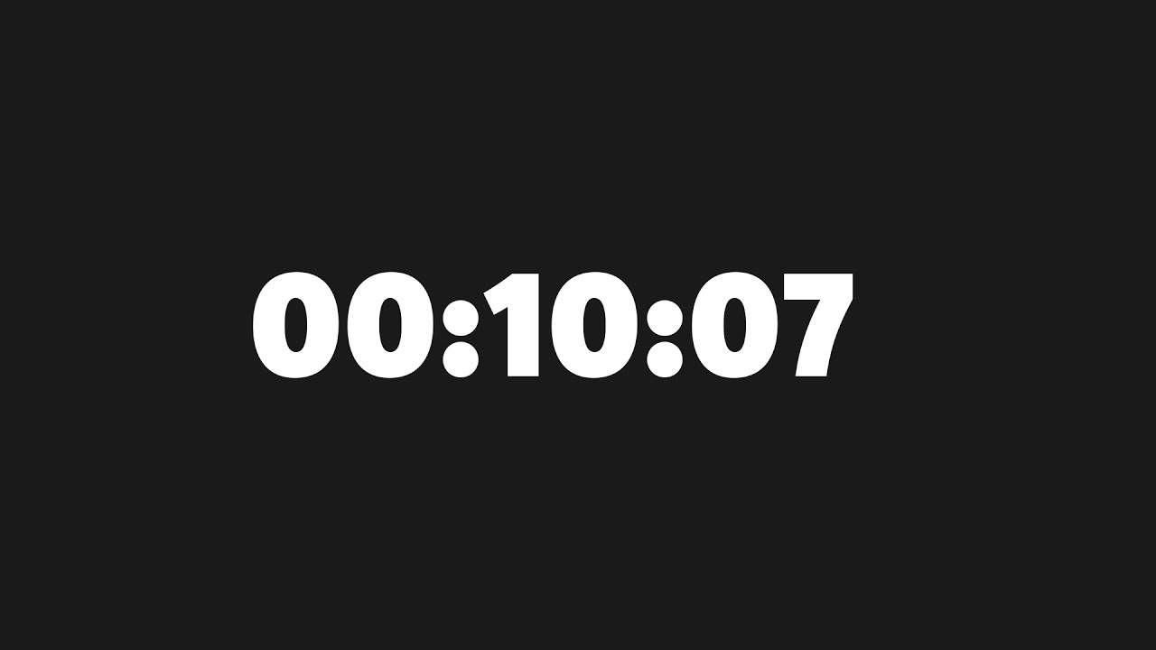 10 Minute 7 Second Timer - (607/36,000) - YouTube