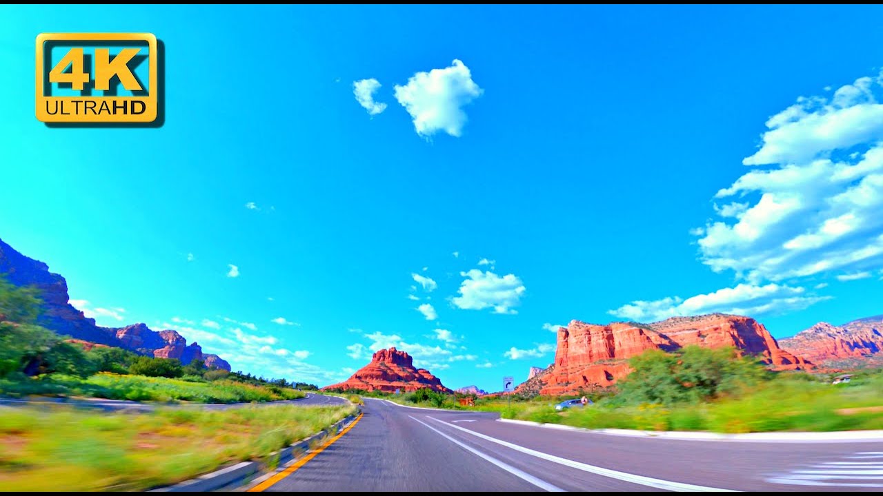 Sedona Arizona, Driving to Around Sedona, 4K Video, Relaxing with ...