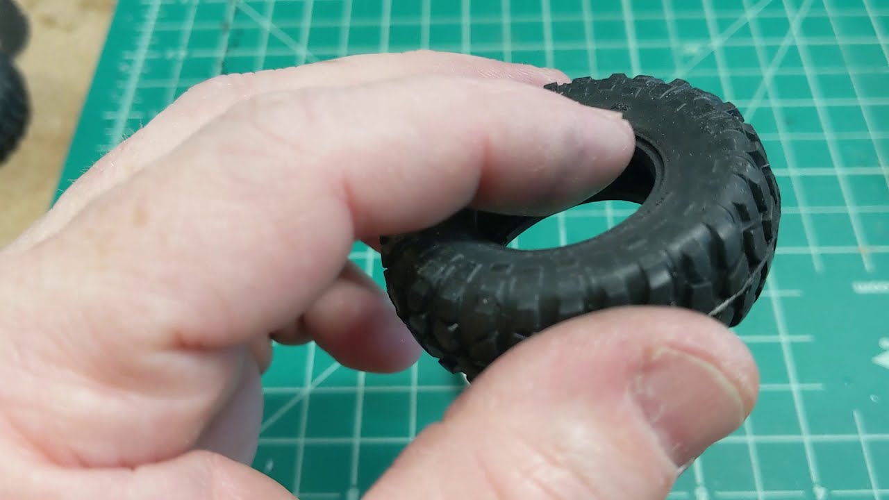 Cheap weighted tire mod for Axial SCX24 - YouTube