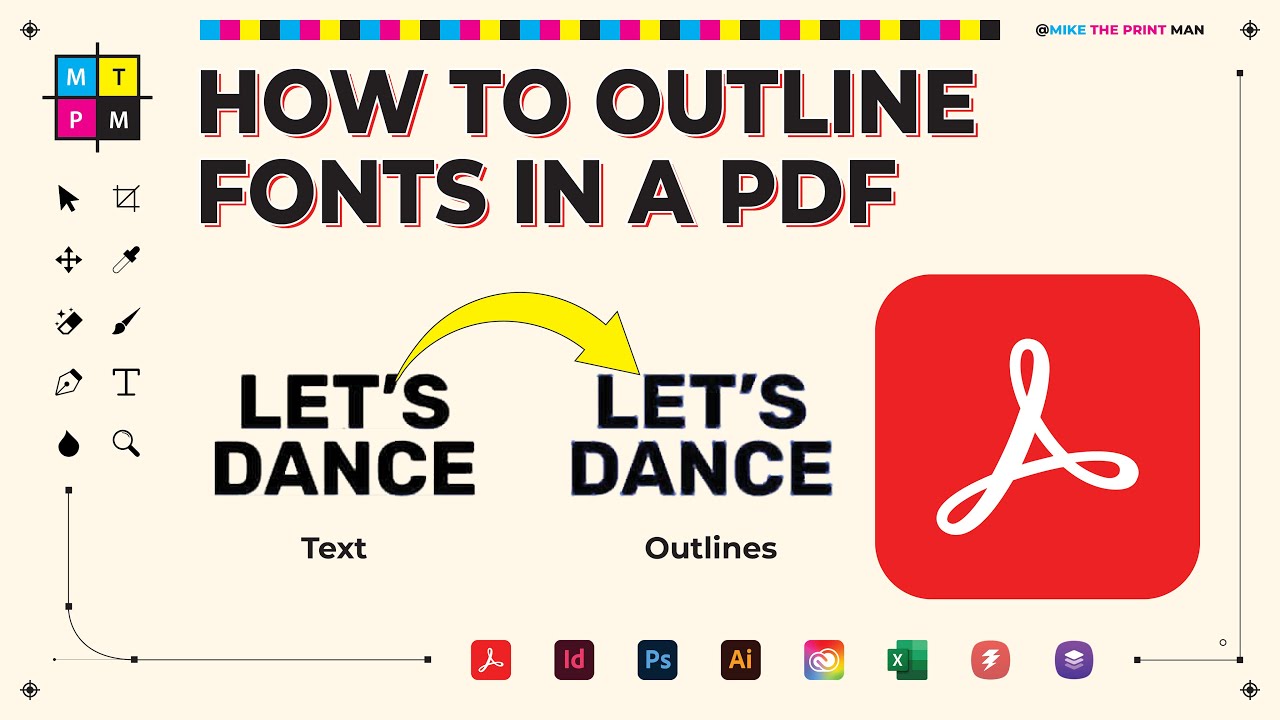 How to Outline Fonts in a PDF in Acrobat Pro - YouTube