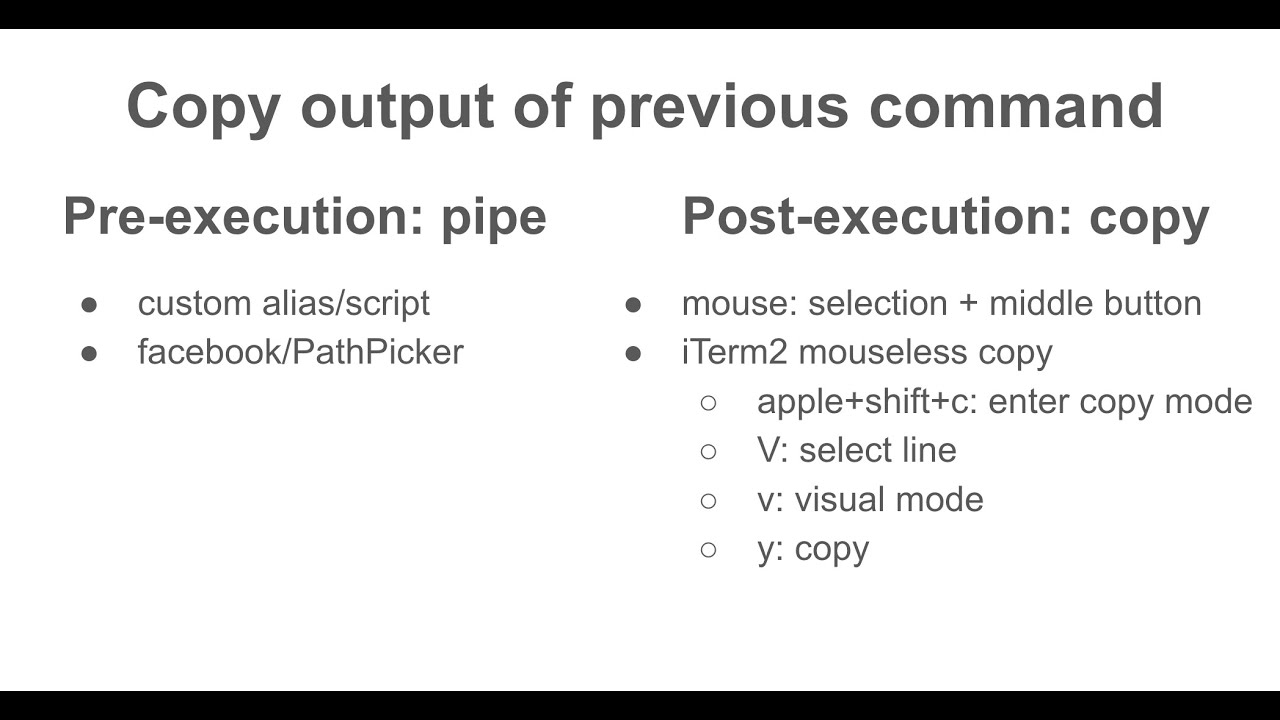 4 Ways To Copy The Previous Commands Output In Terminal Mouseless Copy With Iterm2 Pipe And