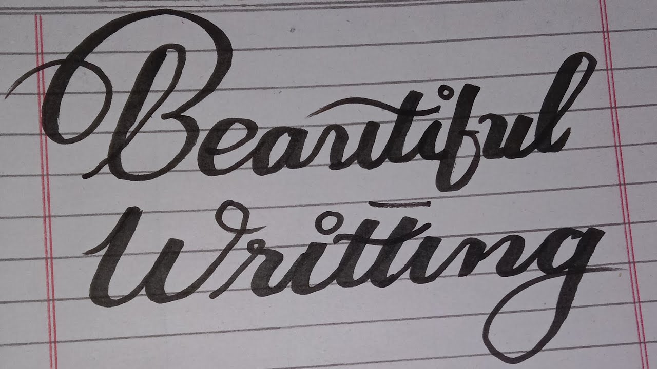 How to write beautifully. - YouTube