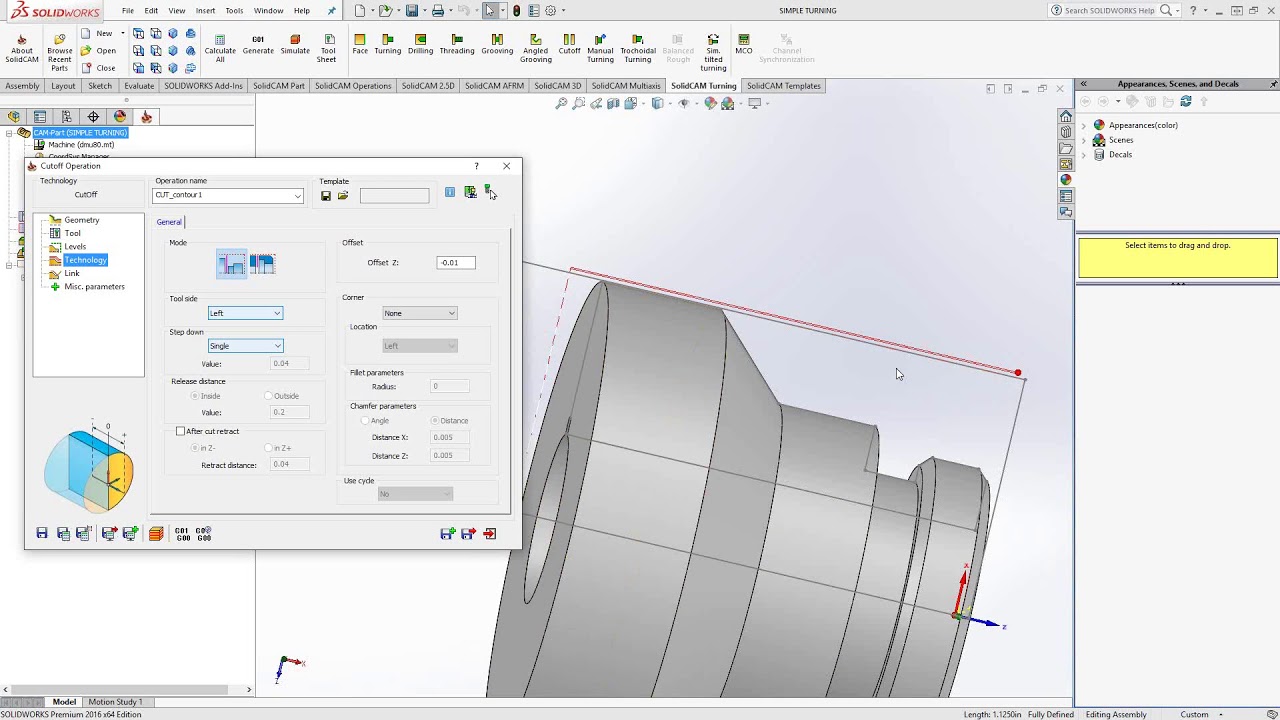 SolidCAM University - Intro 20 - Cutoff Toolpath Part off - YouTube