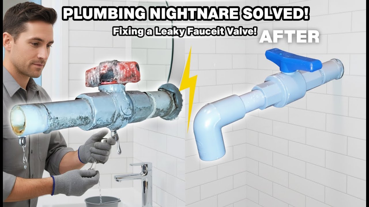 How to Replace a PVC Ball Valve on an In-Wall Pipe | Easy DIY Plumbing ...