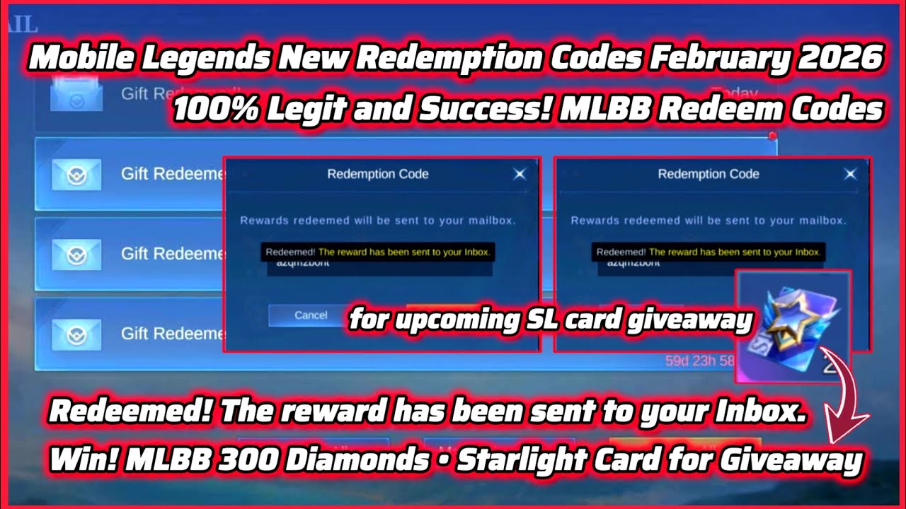 New active mobile legends redeem codes February 19, 2026 - MLBB Redeem ...