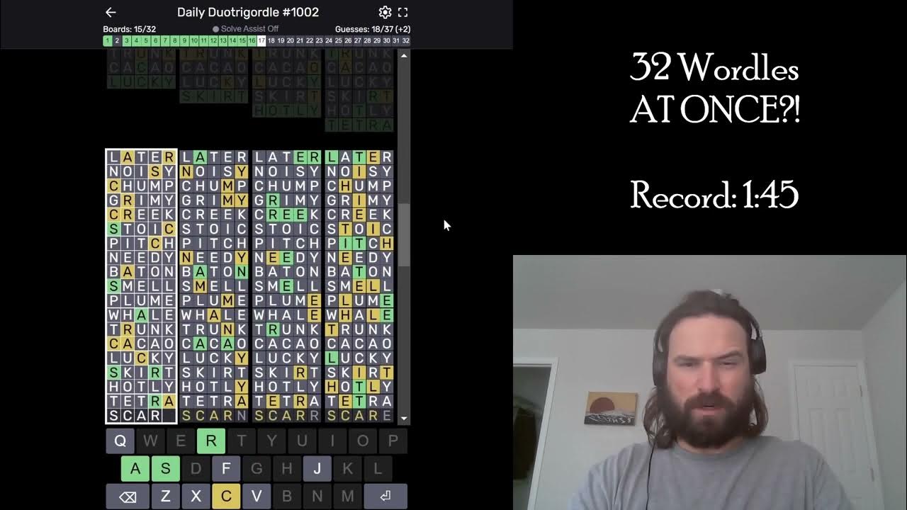 32 WORDLE RECORD - YouTube