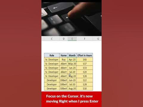 How to Change Cursor Movement in Excel ? #excelshortcuts #exceltips - YouTube