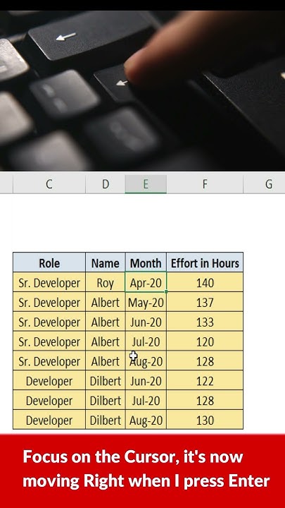 How to Change Cursor Movement in Excel ? #excelshortcuts #exceltips - YouTube