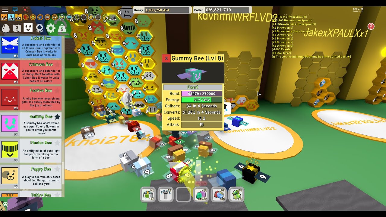 Mua Star Treat và hóa Gifted Gummy Bee- Bee Swarm Simulator - YouTube