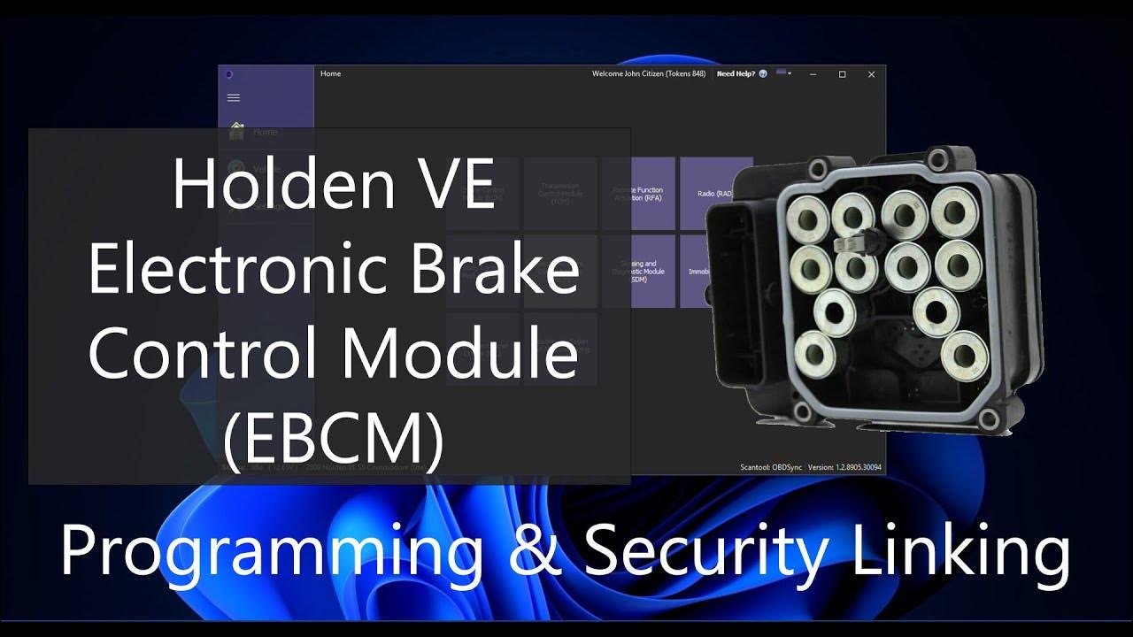 How to Program a Holden VE Commodore Electronic Brake Control Module ...