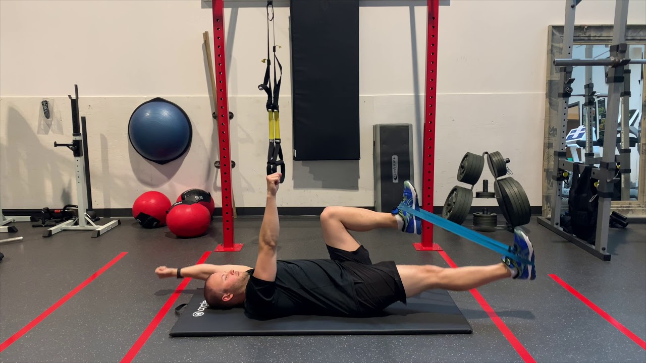 Deadbug (Band around feet) - YouTube