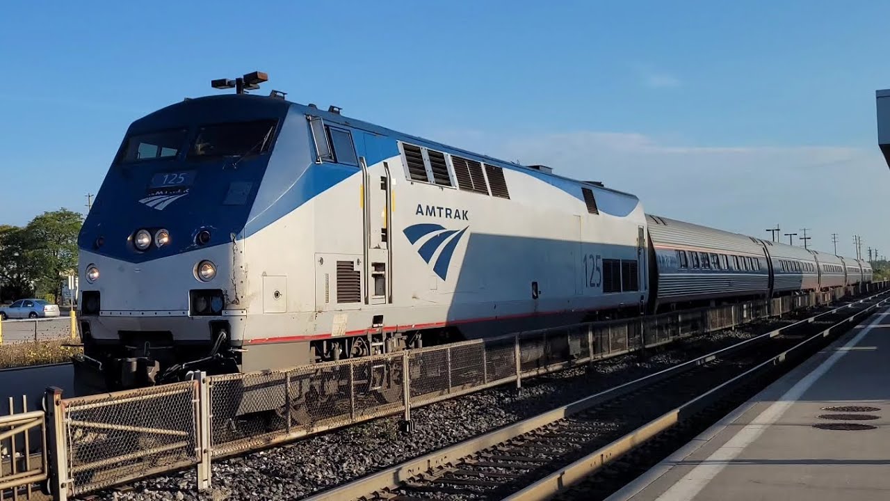 (Nice Driver) Amtrak 64 / VIA 97 (Maple Leaf) - 125 At Bronte - YouTube