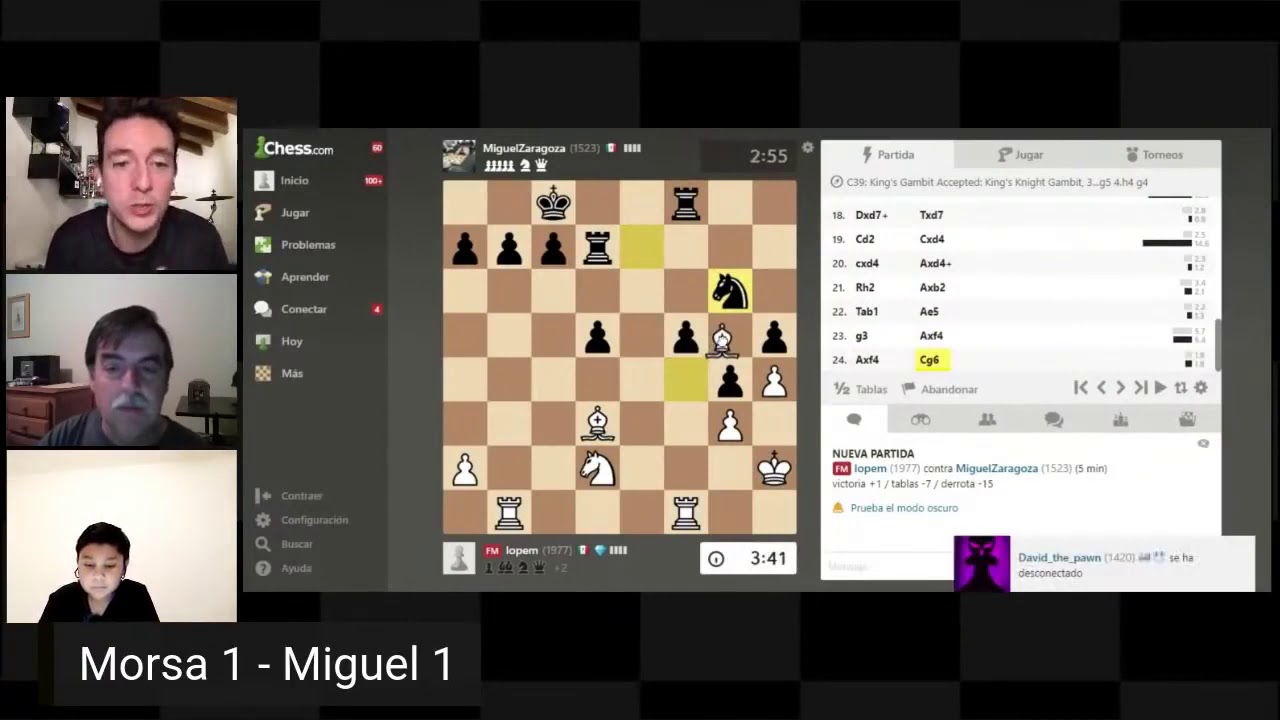 Match Miguel Zaragoza Vs FM Manuel Lopez Michellone (Morsa) 2a parte ...