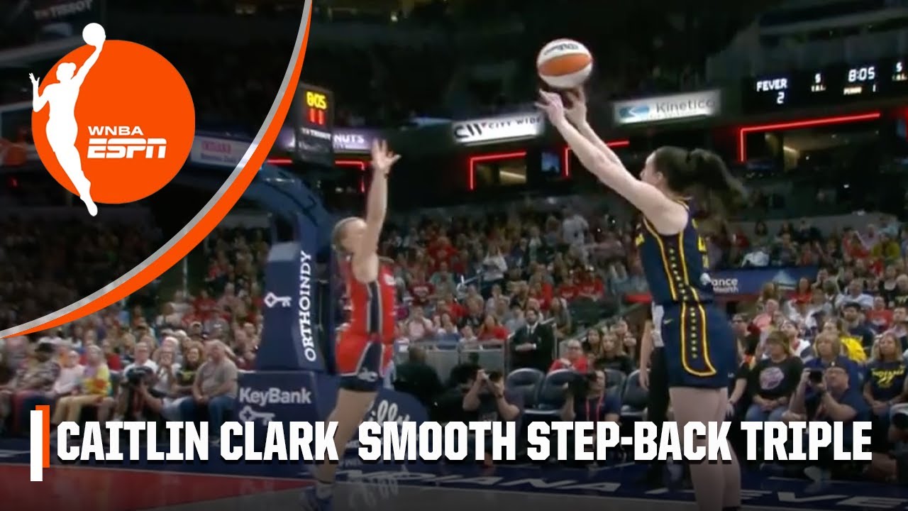Caitlin Clark cashes a smooth step-back triple for Fever | WNBA on ESPN ...