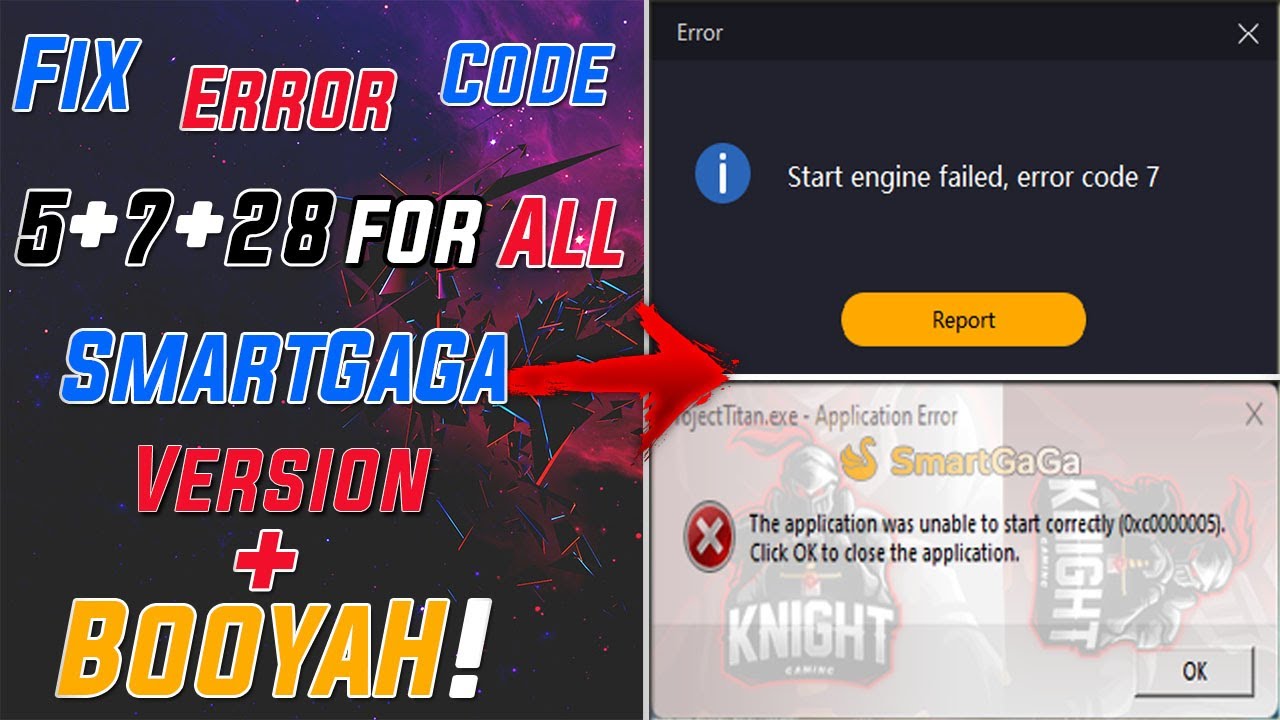 Fix Error Code 5 & 7 & 28 in All Versions of SmartGaGa - YouTube