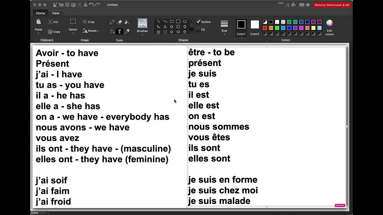 Avoir et être au présent - present tense - to have and to be - Free ...