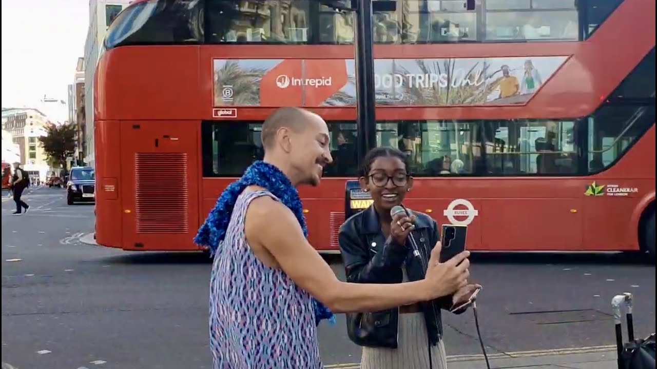 STREET SINGER - EASY ON ME (ADELE Cover) - London, Tottenham Court Road ...