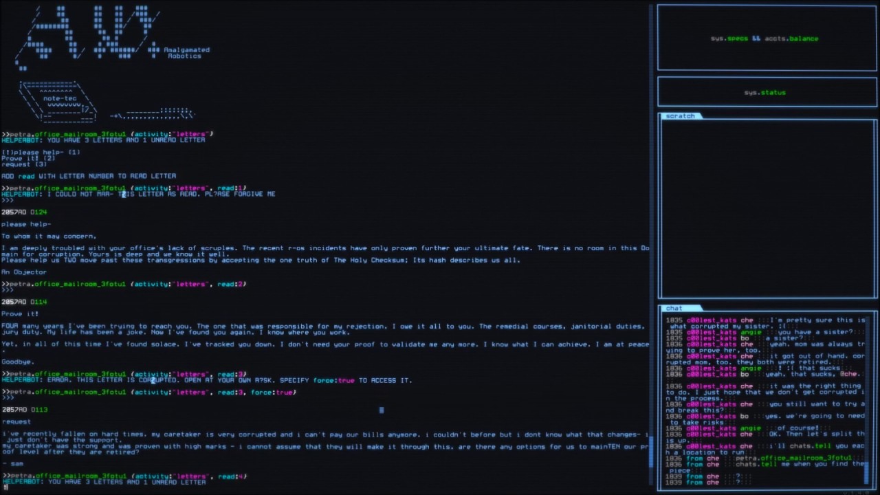 hackmud 2001 to 1933 mum letter - YouTube