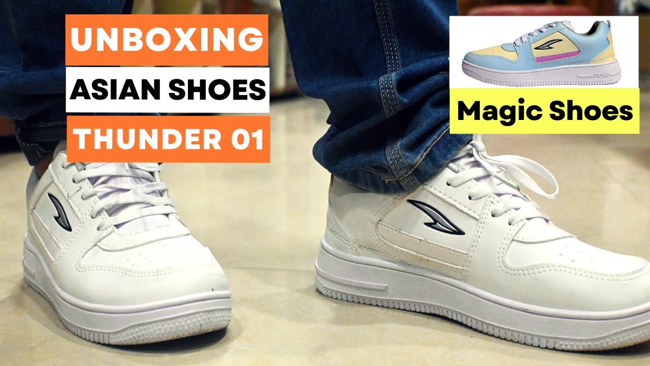 Unboxing - Asian Color Changing White Sneakers Thunder 01| Magic Shoes ...