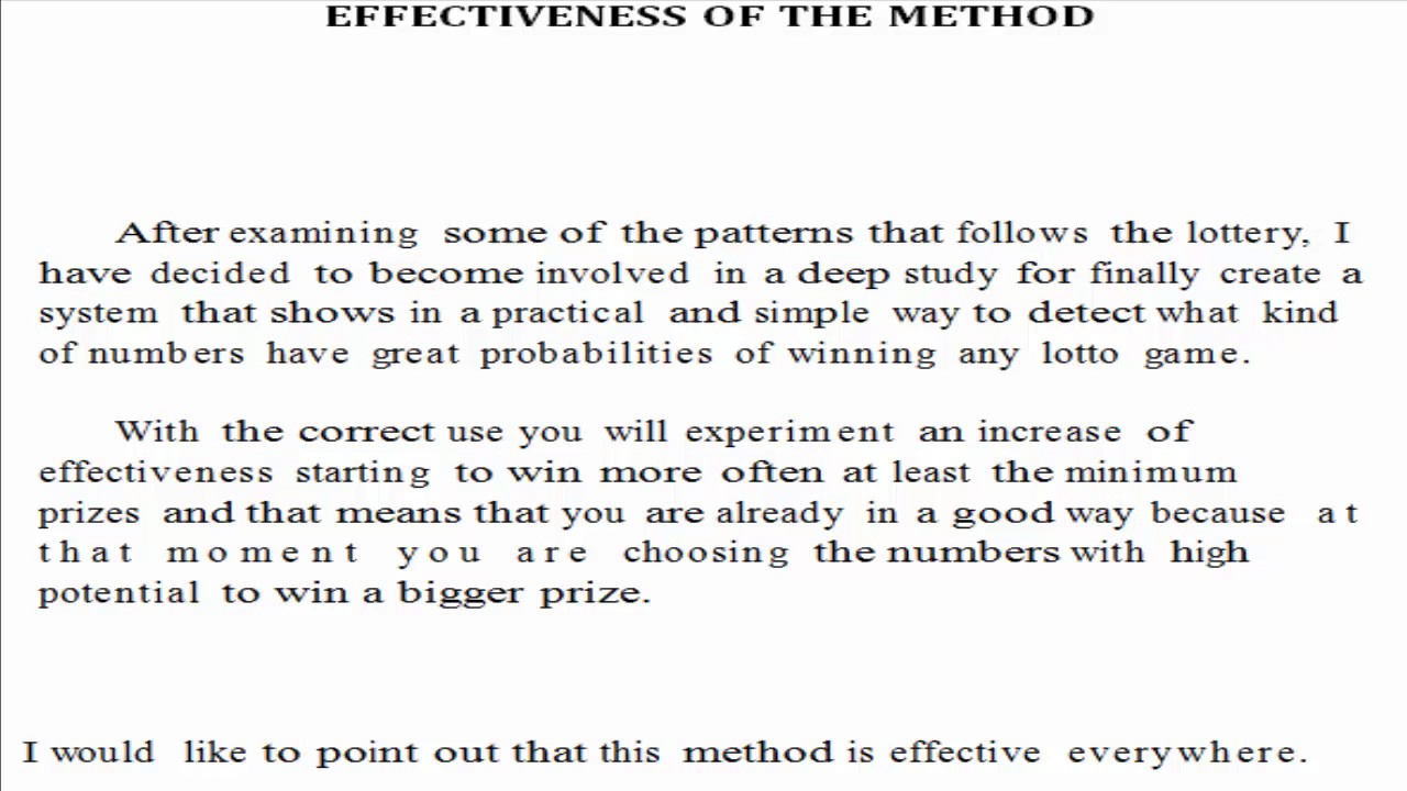 THE LOTTO CODE (EFFECTIVENESS OF THE METHOD) - YouTube
