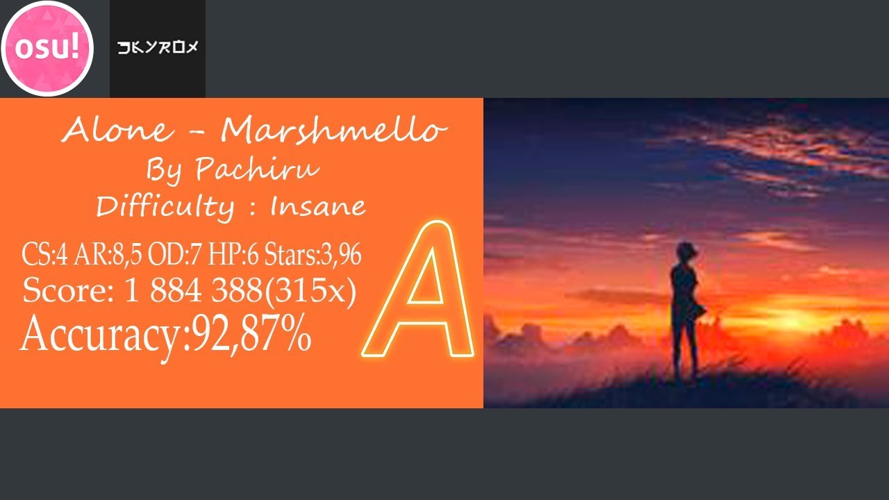 osu! Alone - Marshmello by Pachiru [Insane] - YouTube