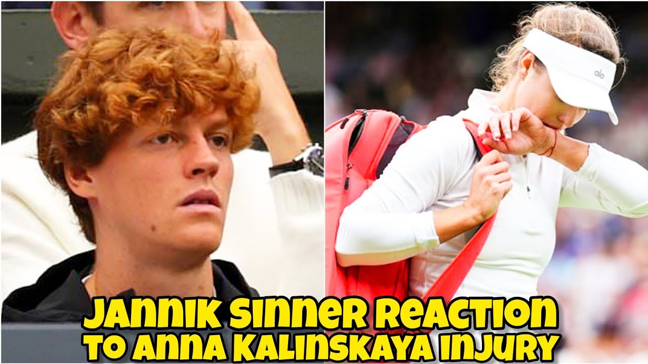 Jannik Sinner Sad Reaction to Anna Kalinskaya injury & Crying as she ...