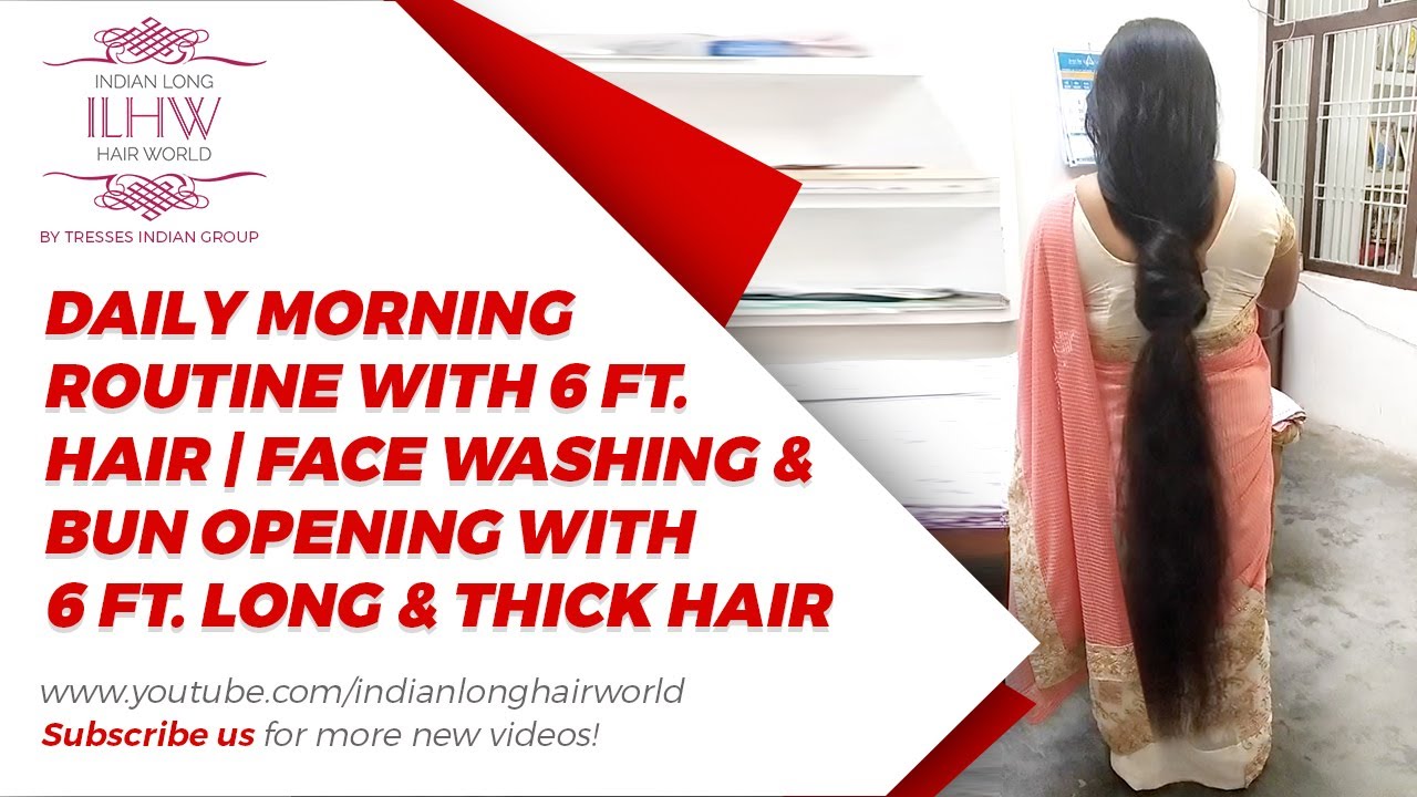 Daily Morning Routine Of 6 Ft. Thick Hair Rapunzel | Morning Hair ...