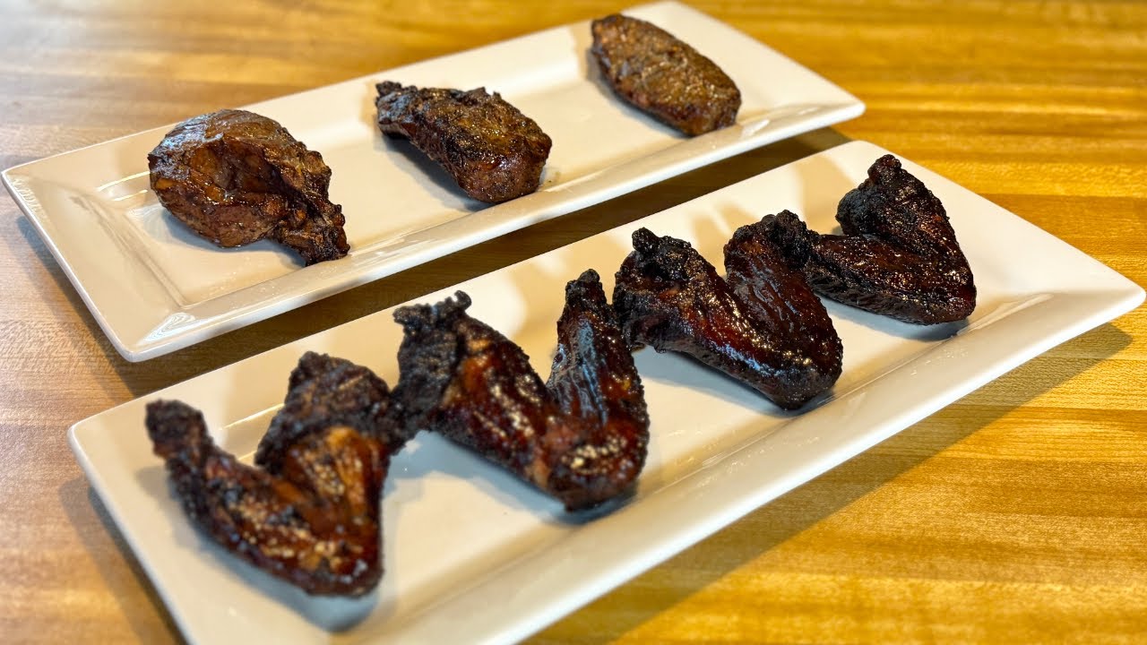 JERK Chicken Wing & Catfish Appetizer Combo Smoked on the WEBER WSM 18 ...