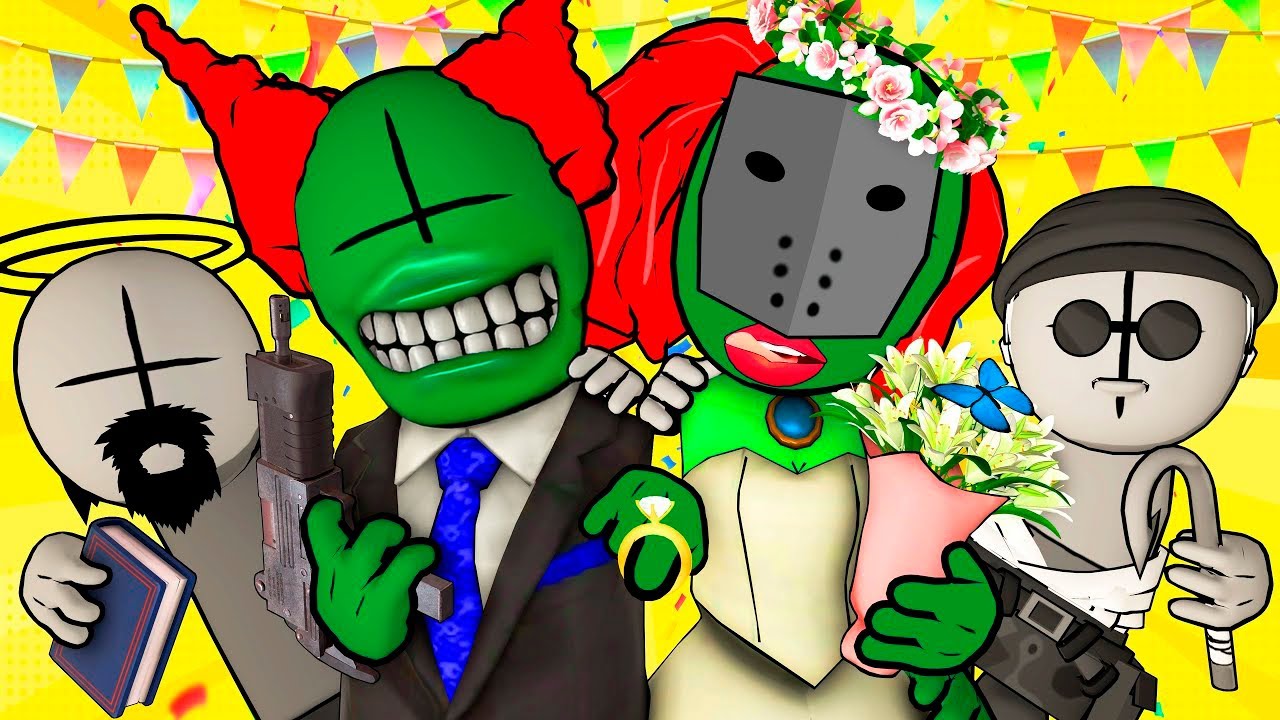 КЛОУН ТРИККИ нашел ЛЮБОВЬ и ЖЕНИЛСЯ (MADNESS COMBAT FNF Анимация ...