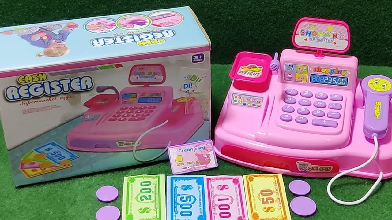4 Minutes satisfying With Unboxing Cute Pink Cash Register ASMR|Review ...