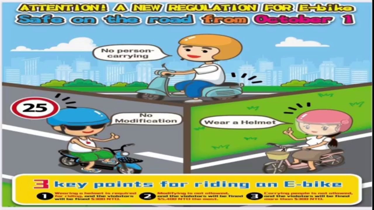 Taiwan New Traffic Rules for Riding Motor and E-Bike plus Safety of ...