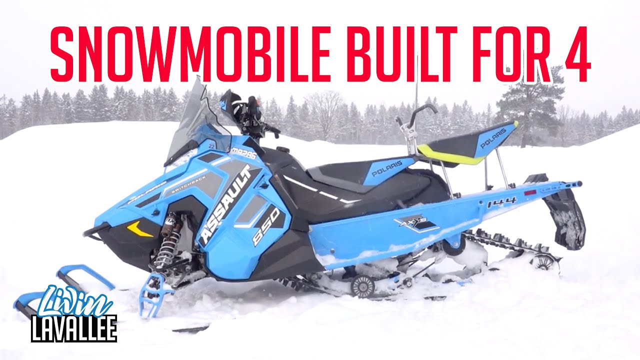 Snowmobile Built for 4 - YouTube