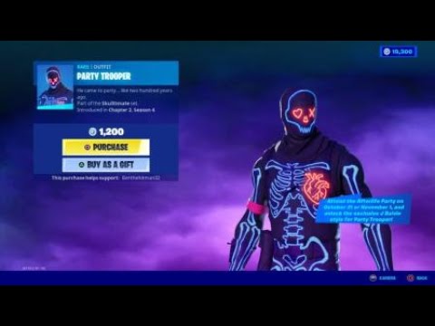 Fortnite Party Trooper Skin - YouTube